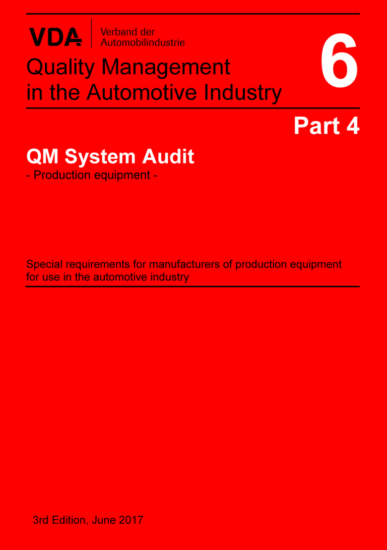 VDA 6 Pt 4 - 3rd Edition 2017 QM System Audit Production